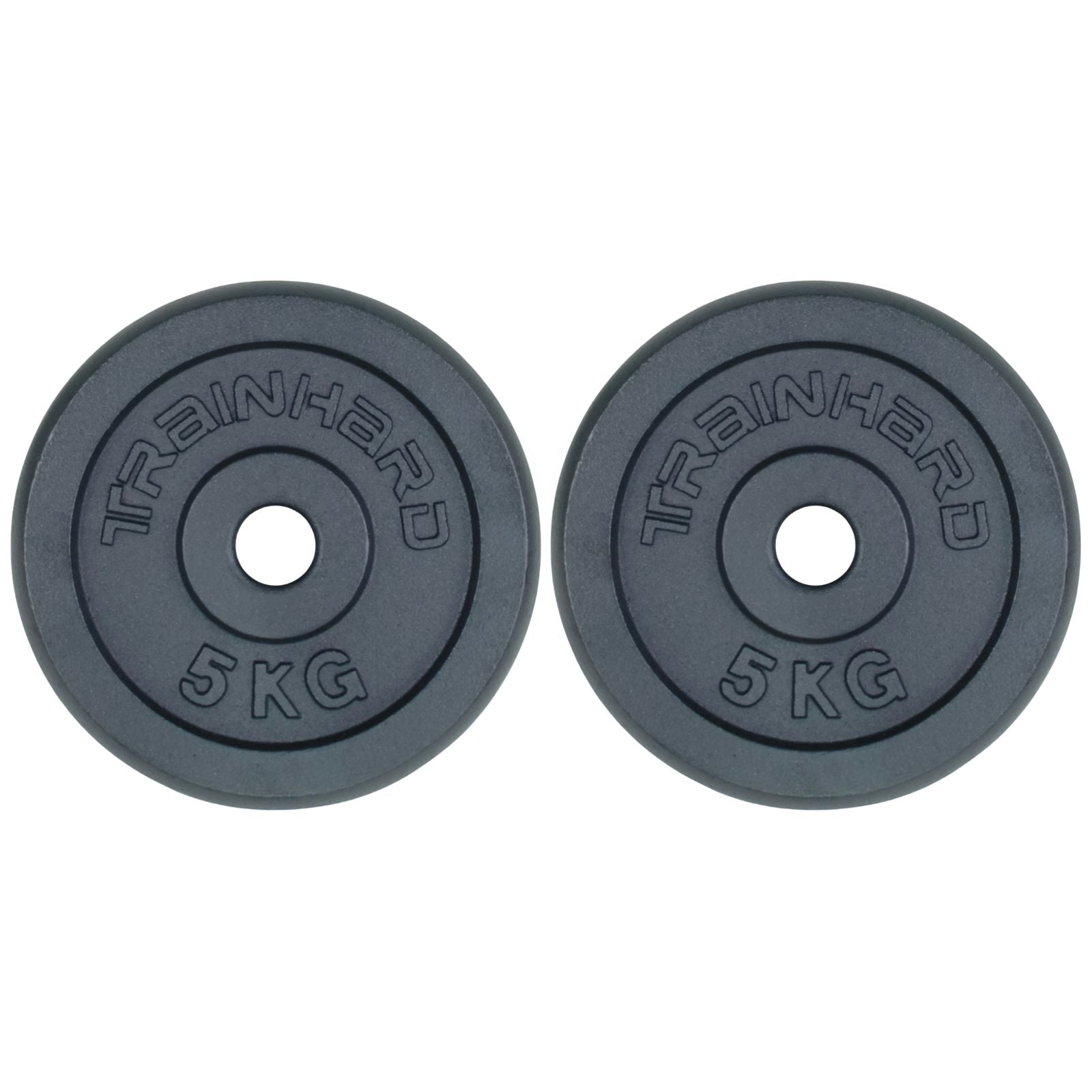Hantelscheiben aus Gusseisen mit 30 mm Ldm, 2 x 5 Kg – www.hanssonshop.de